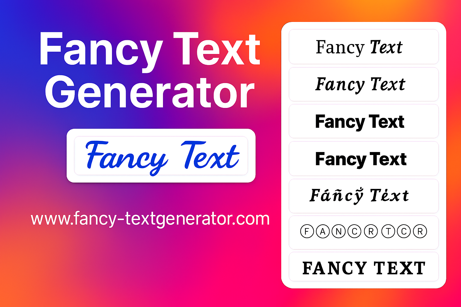 Fancy Text Generator Fancy Text Generator